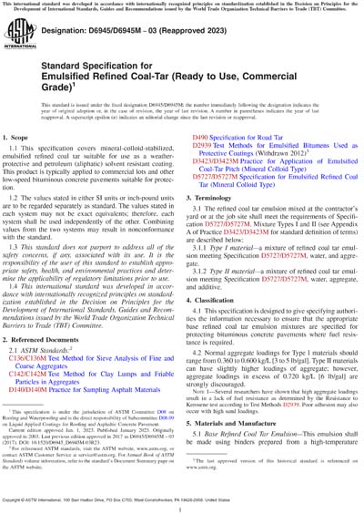 ASTM D6945/D6945M-03(2023) - Standard Specification for Emulsified ...
