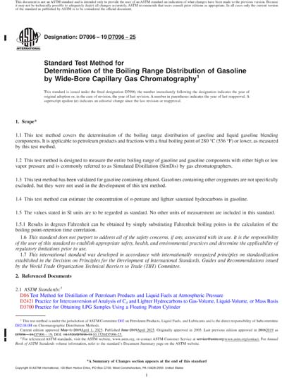 ASTM D7096-25 Red - Standard Test Method for Determination of the ...