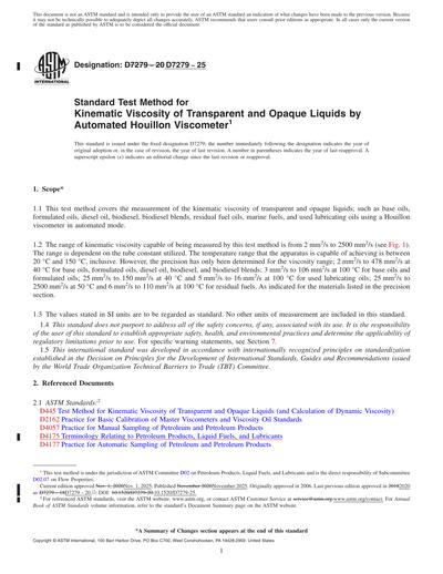 ASTM D7279-25 Red - Standard Test Method for Kinematic Viscosity of ...