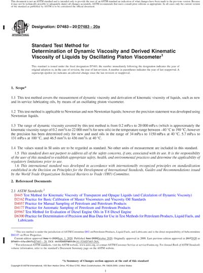 ASTM D7483-20a Red - Standard Test Method for Determination of Dynamic ...