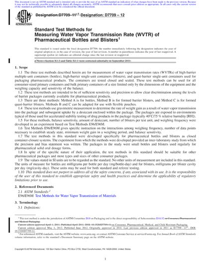 ASTM D7709-12 Red - Standard Test Methods for Measuring Water Vapor ...