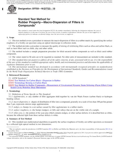 ASTM D7723-19 Red - Standard Test Method for Rubber Property - Macro ...
