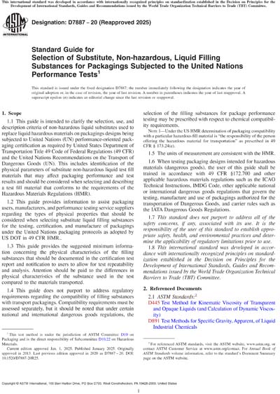 ASTM D7887-20(2025) - Standard Guide for Selection of Substitute, Non ...