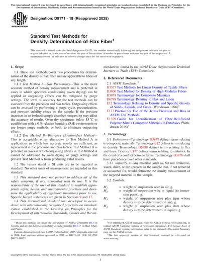 ASTM D8171-18(2025) - Standard Test Methods for Density Determination ...