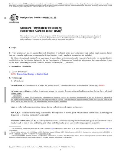 ASTM D8178-25 Red - Standard Terminology Relating to Recovered Carbon ...