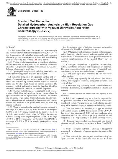 ASTM D8369-25 - Standard Test Method for Detailed Hydrocarbon Analysis ...