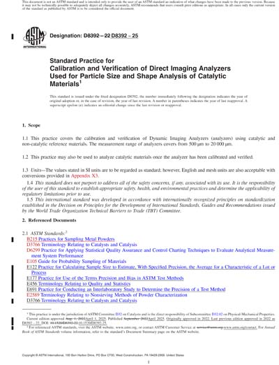 ASTM D8392-25 Red - Standard Practice for Calibration and Verification ...