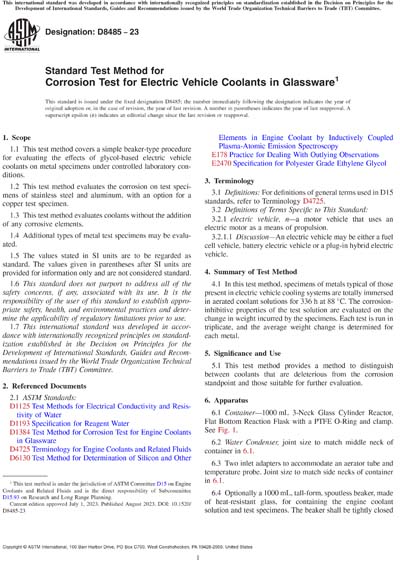 ASTM D8485-23 - Standard Test Method for Corrosion Test for Electric ...