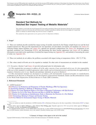 ASTM E23-25 Red - Standard Test Methods for Notched Bar Impact Testing ...