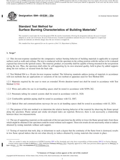 ASTM E84-23a Red - Standard Test Method for Surface Burning ...