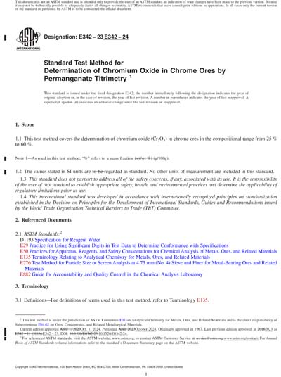 ASTM E342-24 Red - Standard Test Method for Determination of Chromium ...