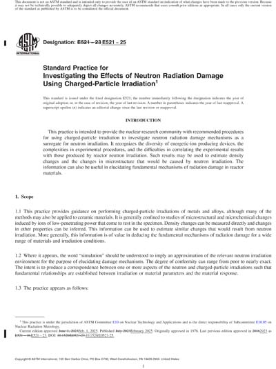 ASTM E521-25 Red - Standard Practice for Investigating the Effects of ...