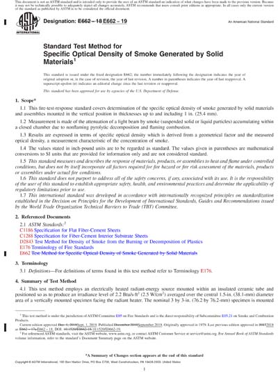 ASTM E662-19 Red - Standard Test Method for Specific Optical Density of ...