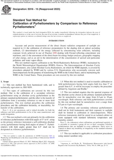 ASTM E816-15(2023) - Standard Test Method for Calibration of ...