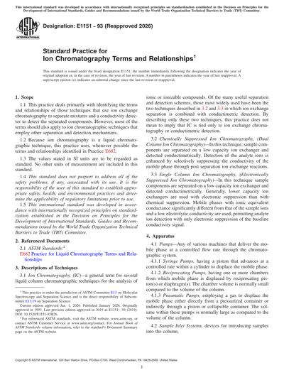 ASTM E1151-93(2026) - Standard Practice for Ion Chromatography Terms ...