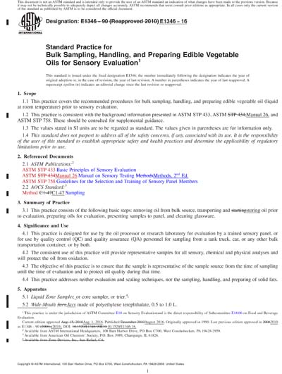 ASTM E1346-16 Red - Standard Practice for Bulk Sampling, Handling, and ...