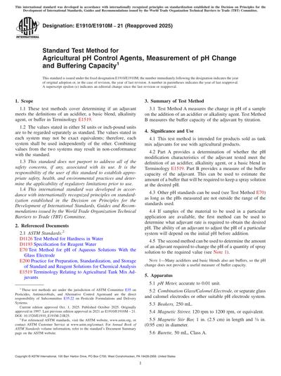ASTM E1910/E1910M-21(2025) - Standard Test Method for Agricultural pH ...