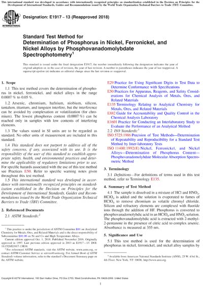 ASTM E1917-13(2018) - Standard Test Method for Determination of ...