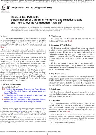 ASTM E1941-10(2024) - Standard Test Method for Determination of Carbon ...