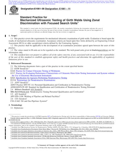 ASTM E1961-11 Red - Standard Practice for Mechanized Ultrasonic Testing ...