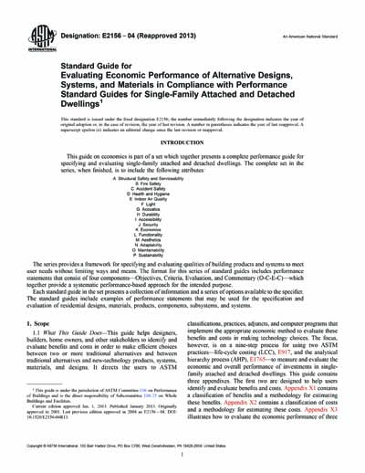ASTM E2156-04(2013) - Standard Guide for Evaluating Economic ...