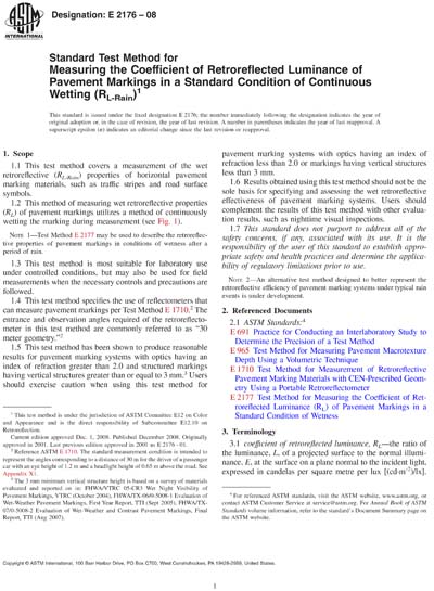 ASTM E2176-08 - Standard Test Method for Measuring the Coefficient of ...
