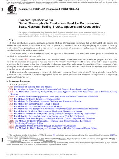 ASTM E2203-14 Red - Standard Specification for Dense Thermoplastic ...