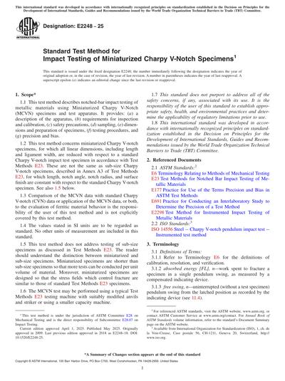 ASTM E2248-25 - Standard Test Method for Impact Testing of Miniaturized ...
