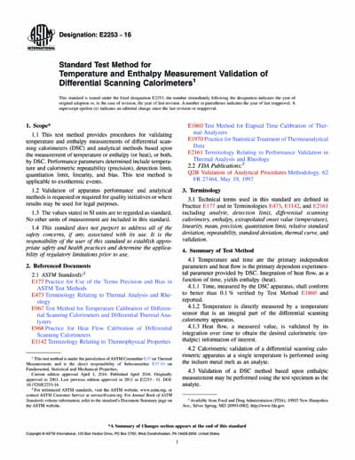 ASTM E2253-16 - Standard Test Method for Temperature and Enthalpy ...