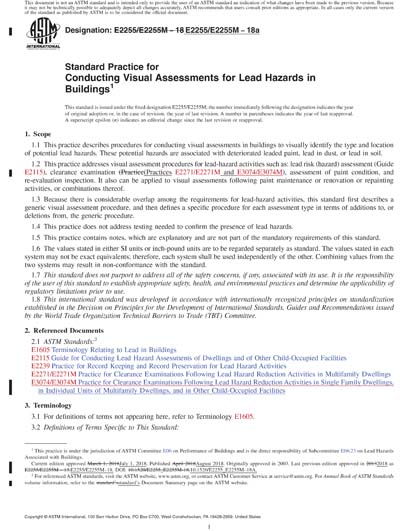 ASTM E2255/E2255M-18a Red - Standard Practice for Conducting Visual ...