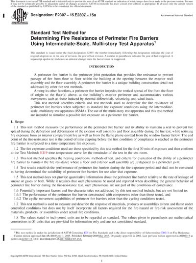 ASTM E2307-15a Red - Standard Test Method for Determining Fire ...
