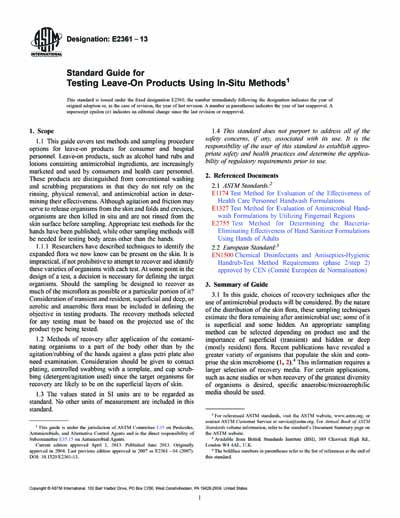 ASTM E2361-13 - Standard Guide for Testing Leave-On Products Using In ...