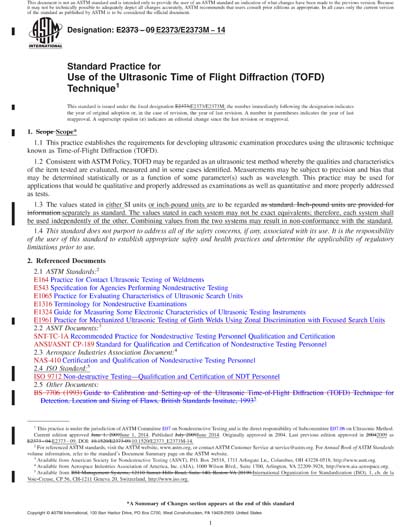 ASTM E2373/E2373M-14 Red - Standard Practice for Use of the Ultrasonic ...