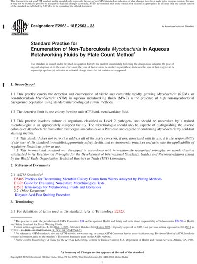 ASTM E2563-23 Red - Standard Practice for Enumeration of Non ...
