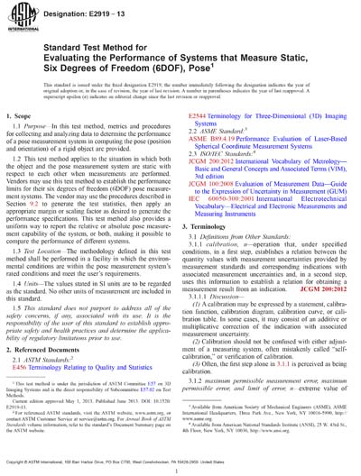 ASTM E2919-13 - Standard Test Method for Evaluating the Performance of ...