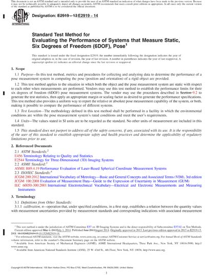ASTM E2919-14 Red - Standard Test Method for Evaluating the Performance ...