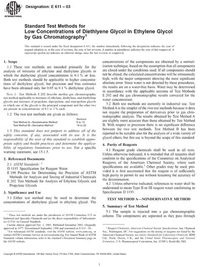 ASTM E611-03 - Standard Test Methods for Low Concentrations of ...