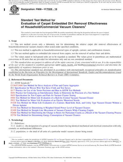ASTM F608-18 Red - Standard Test Method for Evaluation of Carpet ...