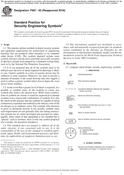 ASTM F967-03(2018) - Standard Practice for Security Engineering Symbols