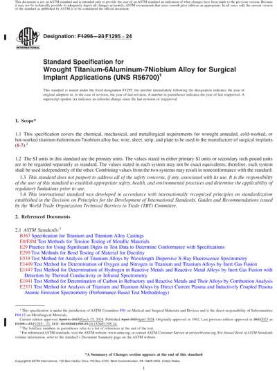 ASTM F1295-24 Red - Standard Specification for Wrought Titanium ...