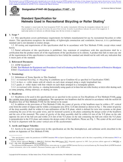 ASTM F1447-12 Red - Standard Specification for Helmets Used in ...