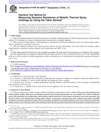 ASTM F1978-12 Red - Standard Test Method for Measuring Abrasion ...