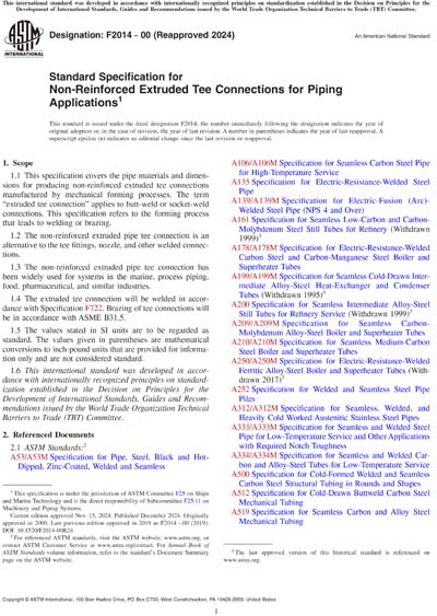 ASTM F2014-00(2024) - Standard Specification for Non-Reinforced ...