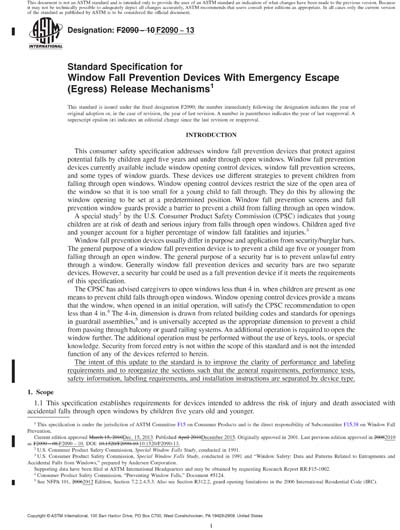 ASTM F2090-13 Red - Standard Specification for Window Fall Prevention ...