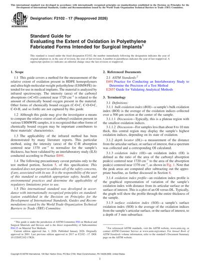 ASTM F2102-17(2026) - Standard Guide for Evaluating the Extent of ...