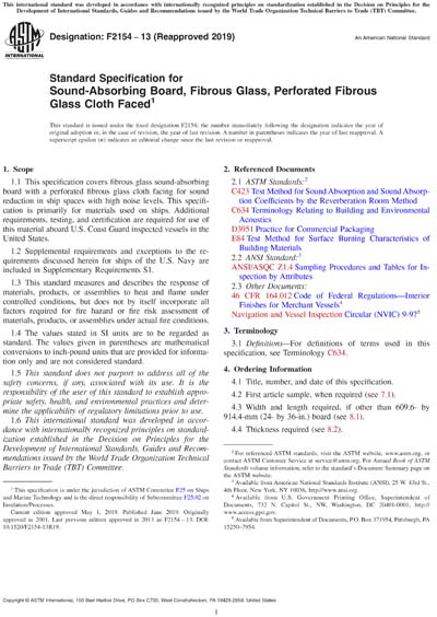 ASTM F2154-13(2019) - Standard Specification for Sound-Absorbing Board ...