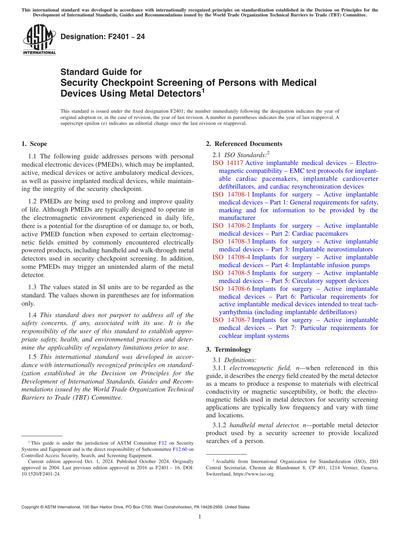 ASTM F2401-24 - Standard Guide for Security Checkpoint Screening of ...