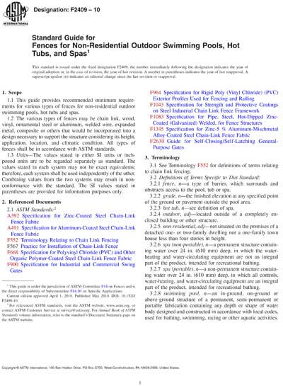 ASTM F2409-10 - Standard Guide for Fences for Non-Residential Outdoor ...