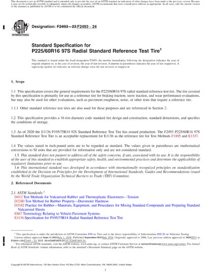 ASTM F2493-24 Red - Standard Specification for P225/60R16 97S Radial ...