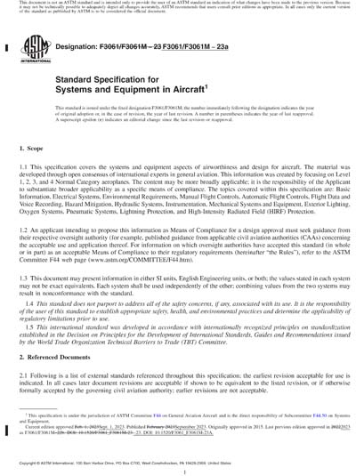 ASTM F3061/F3061M-23a Red - Standard Specification for Systems and ...